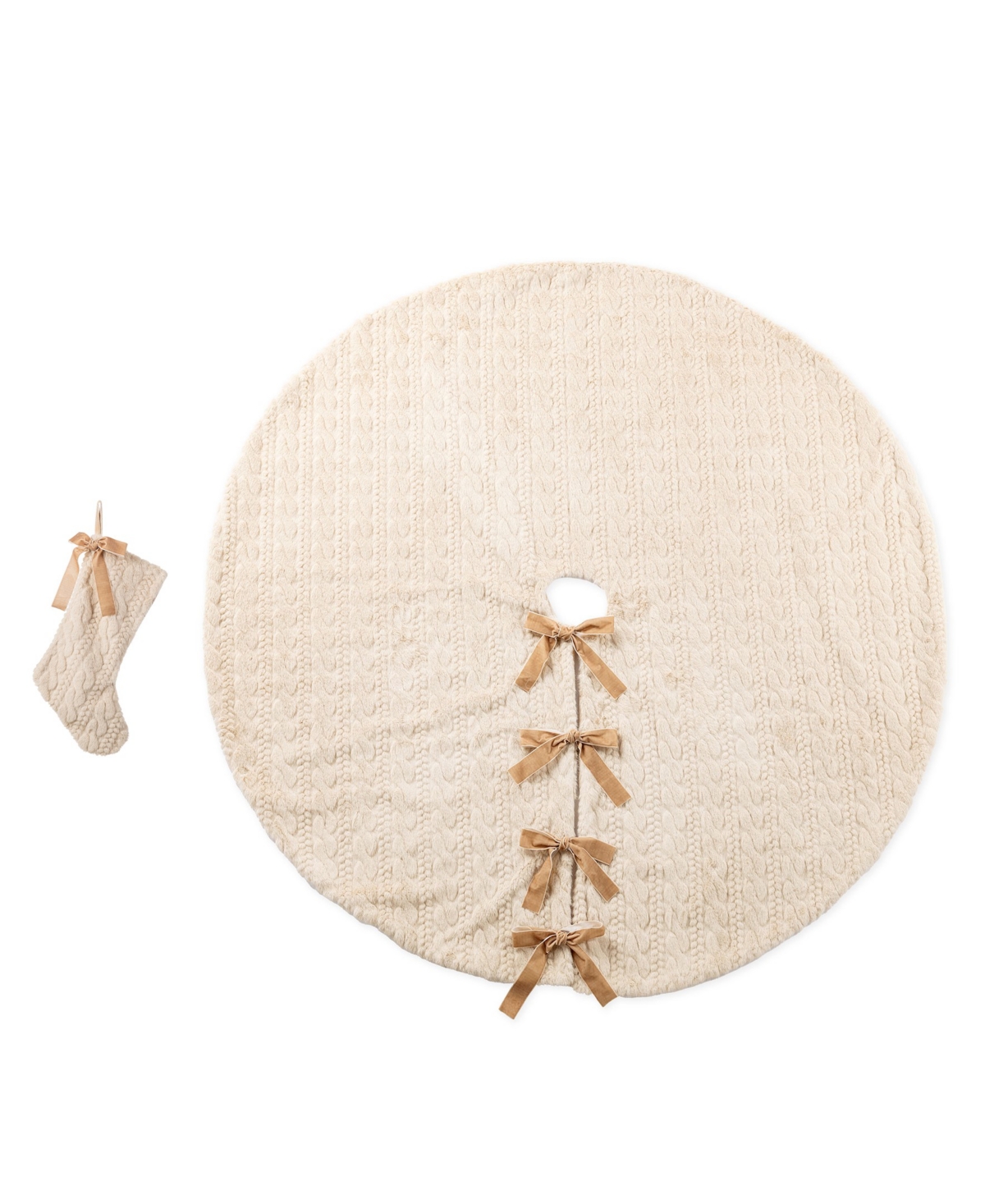 Click here for Glitzhome Twisted Faux Marten Fur Christmas Tree S... prices