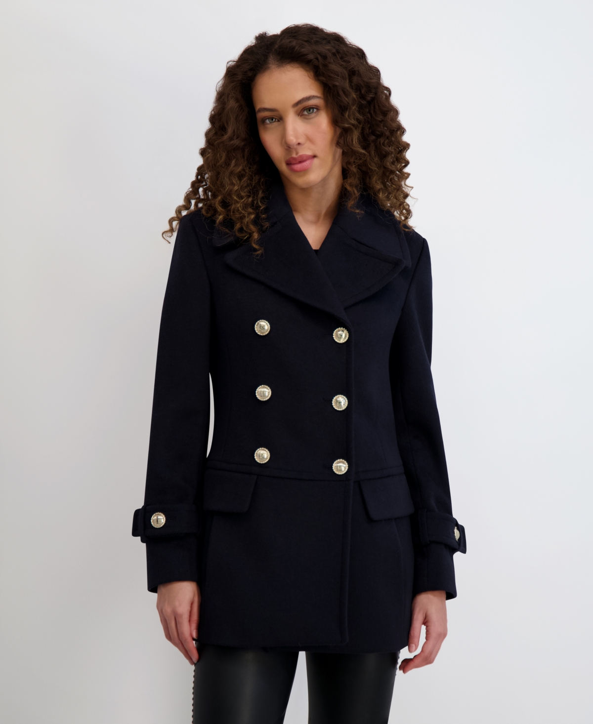 Click here for Karl Lagerfeld Paris Womens Dropped Waist Peacoat... prices
