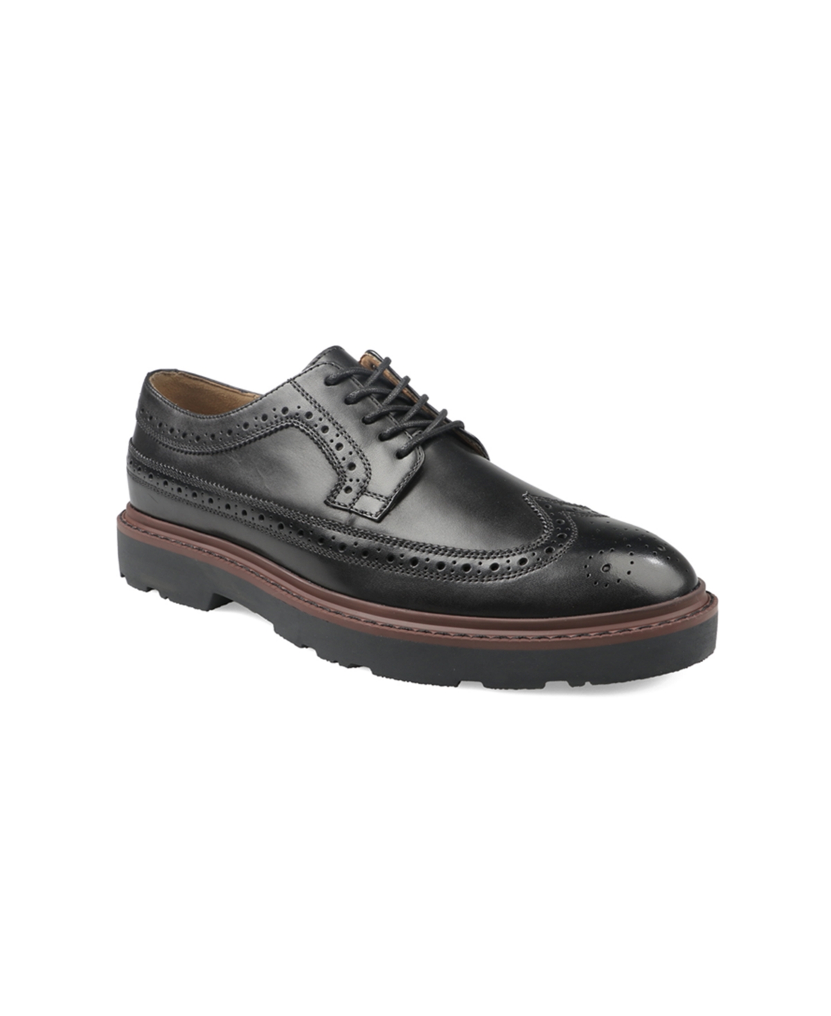Click here for Bar Iii Mens Williem Leather Wingtip Lace-Up Dress... prices