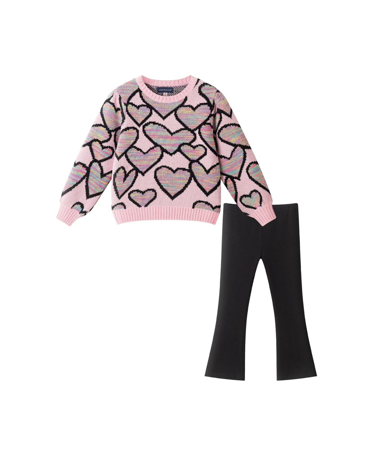 Click here for Andy & Evan Toddler/Child Girls All-Over Heart Swe... prices