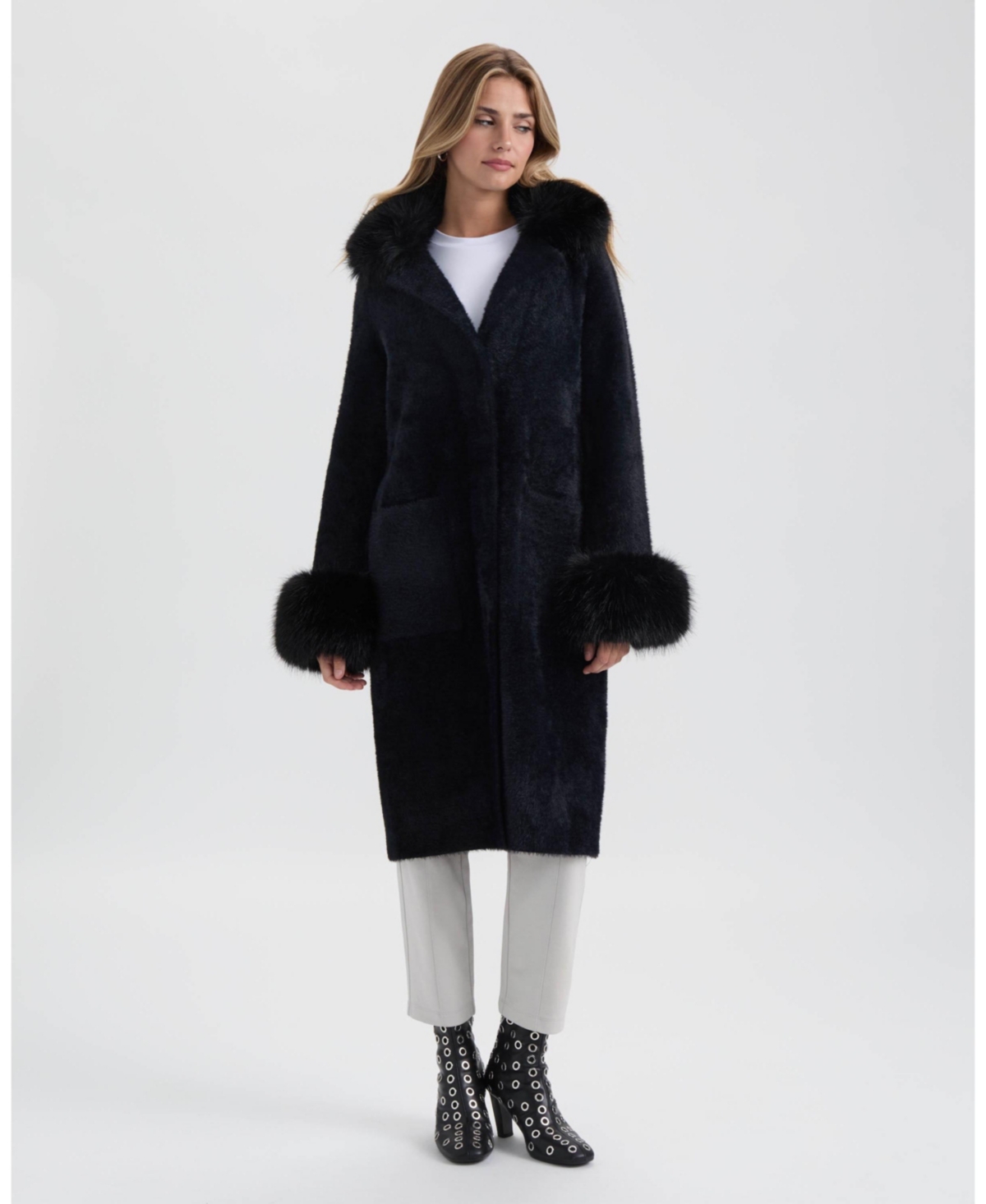 Click here for Nvlt Womens Longline Elegant Coatigan with Detacha... prices