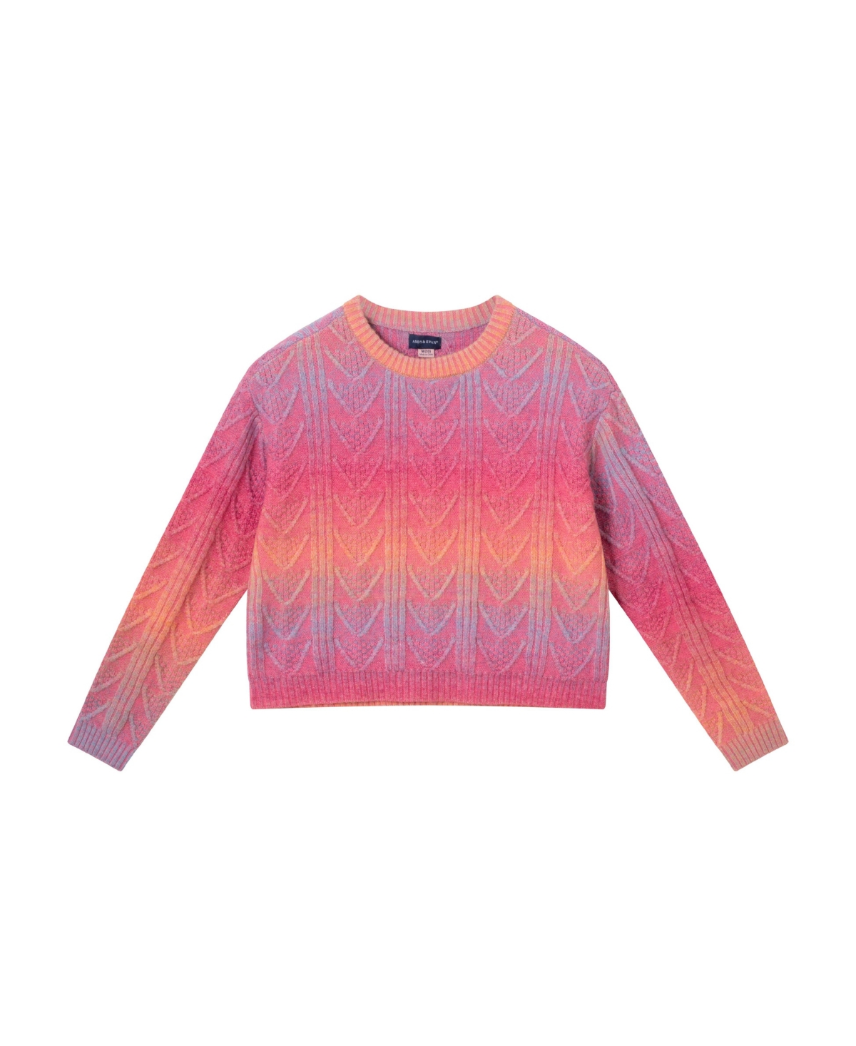 Click here for Andy & Evan Child Girls Rainbow Ombre Cable Knit S... prices