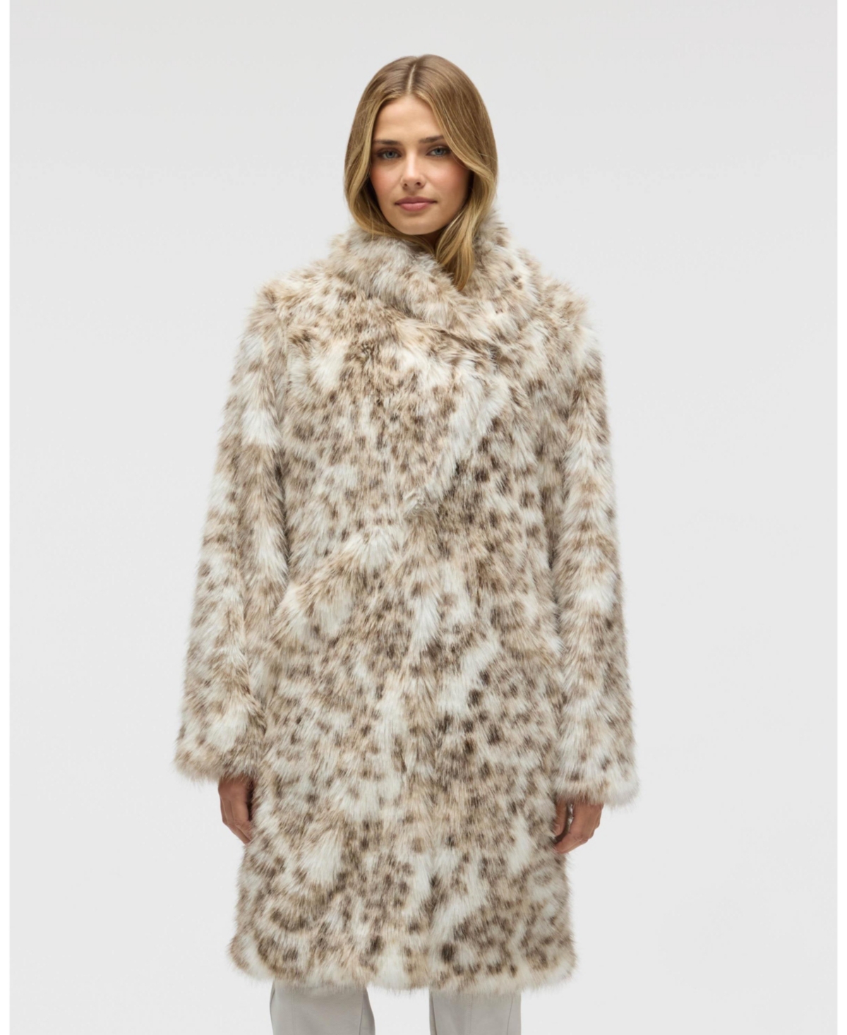 Click here for Nvlt Womens Lynx Faux Fur Coat - Lynx prices