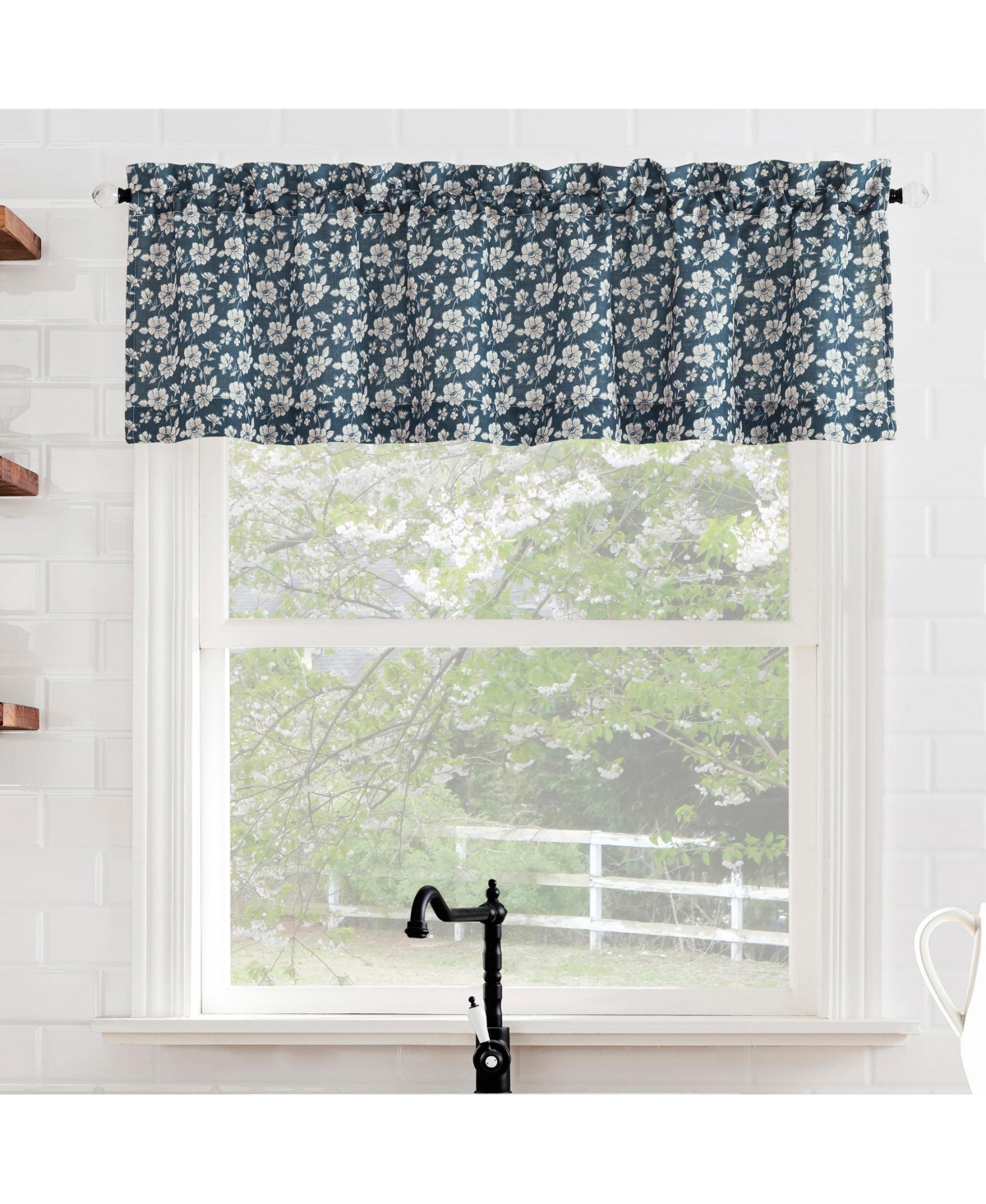 Click here for No. 918 Marist Floral Semi-Sheer Rod Pocket Kitche... prices