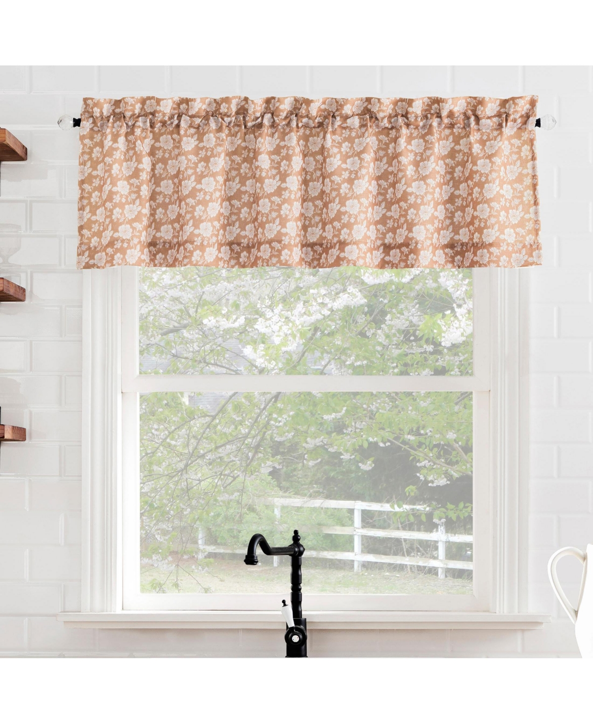 Click here for No. 918 Marist Floral Semi-Sheer Rod Pocket Kitche... prices