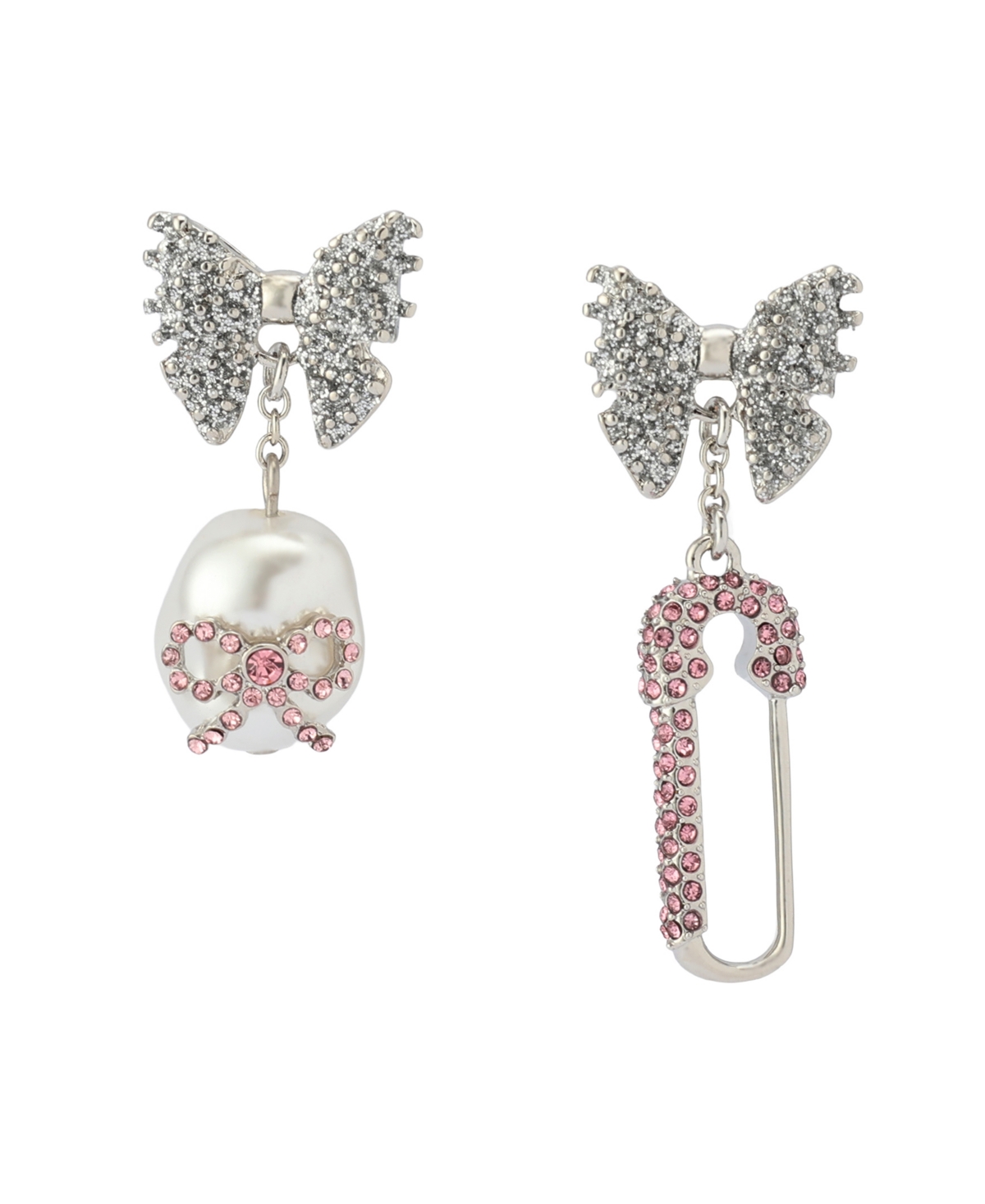 Click here for Betsey Johnson Faux Stone Bow Pearl Safety Pin Mis... prices