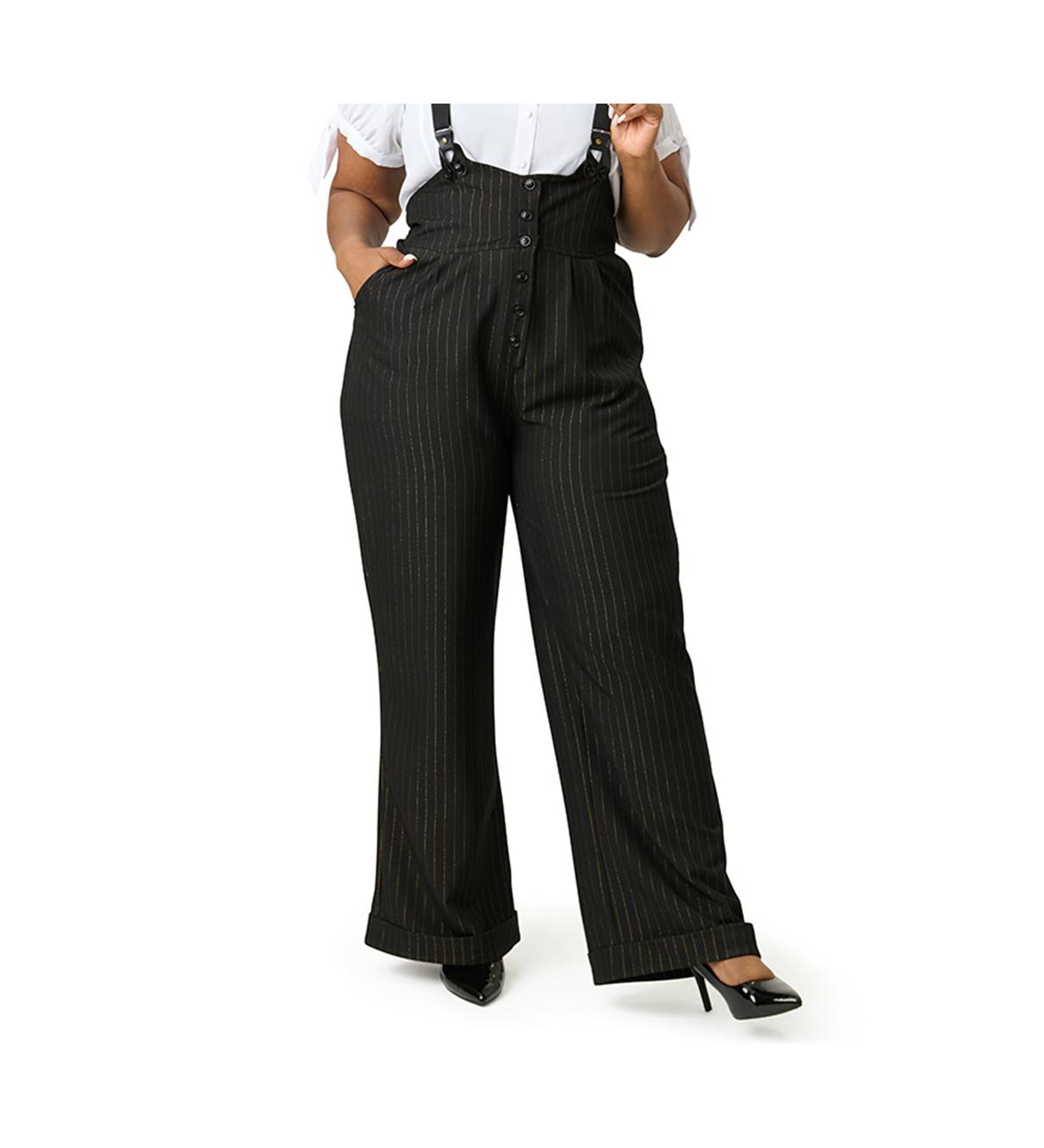 Click here for Unique Vintage Plus Size Thelma High Waist Suspend... prices