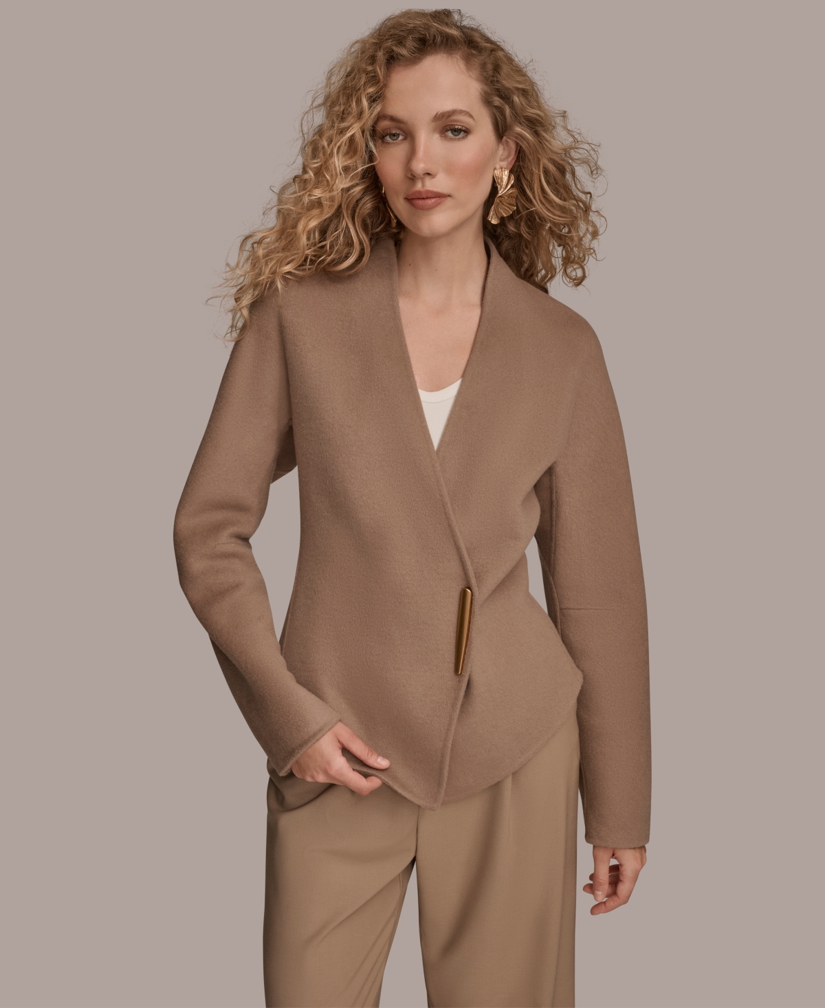 Click here for Donna Karan New York Womens Applique Detail V-Neck... prices