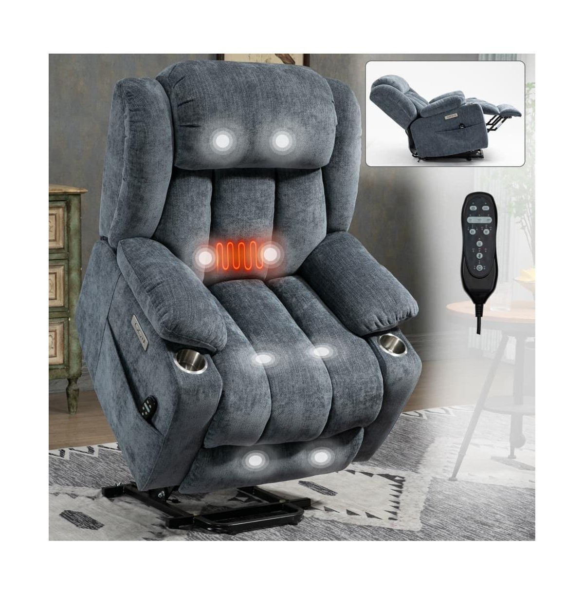 Click here for Maison Boucle Power Lift Recliner with Heat & Mass... prices