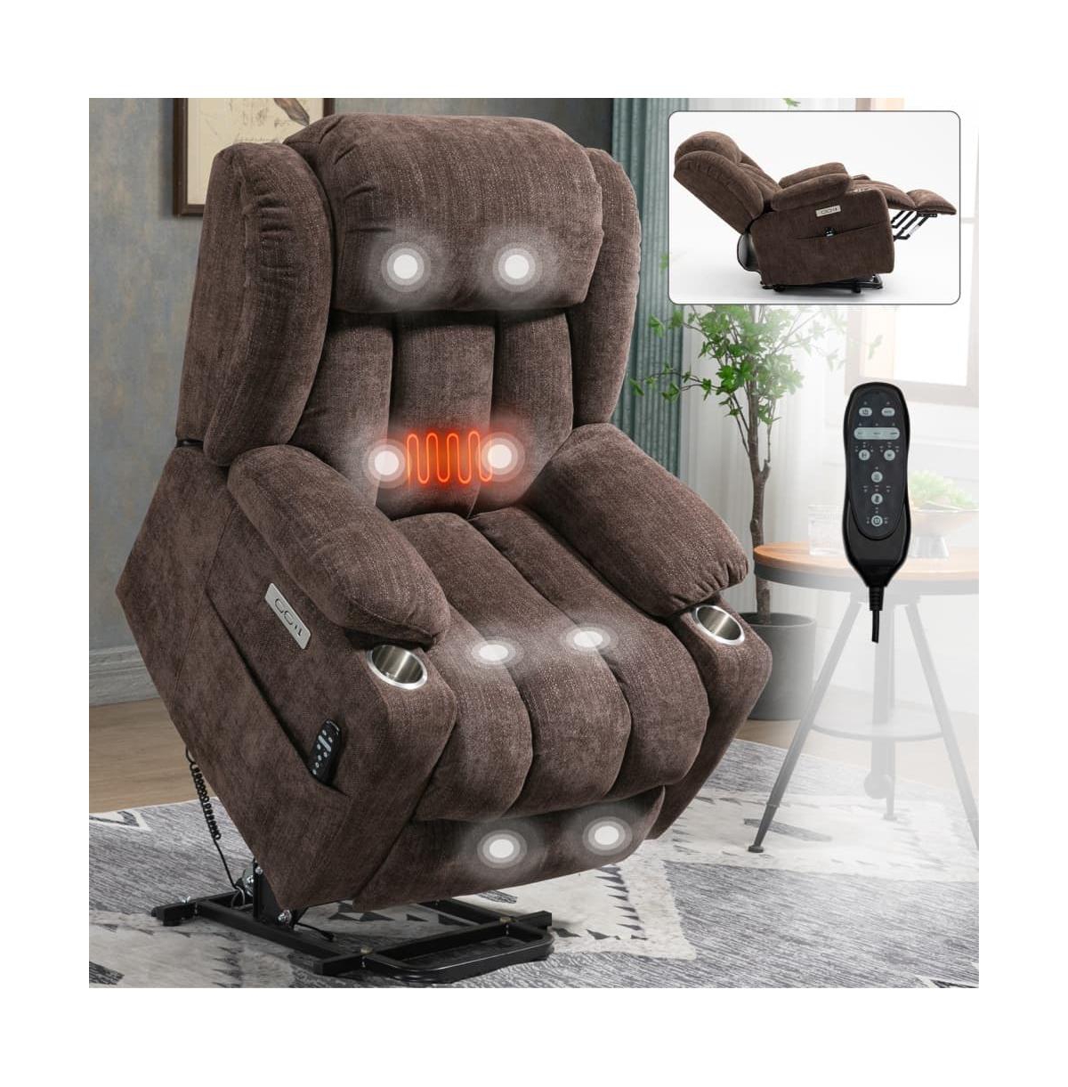 Click here for Maison Boucle Power Lift Recliner with Heat & Mass... prices