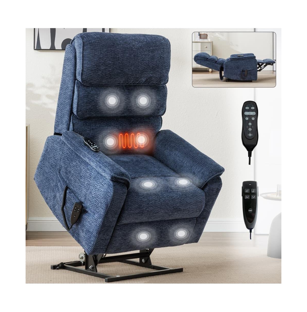 Click here for Dual Motor Power Lift Recliner with Heat & Massage... prices