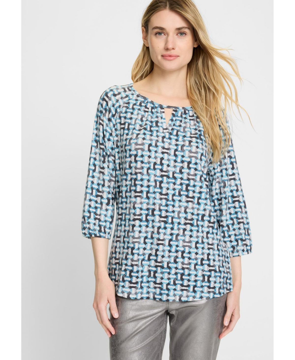 Click here for Olsen Womens Graphic Tee - Satin blue prices
