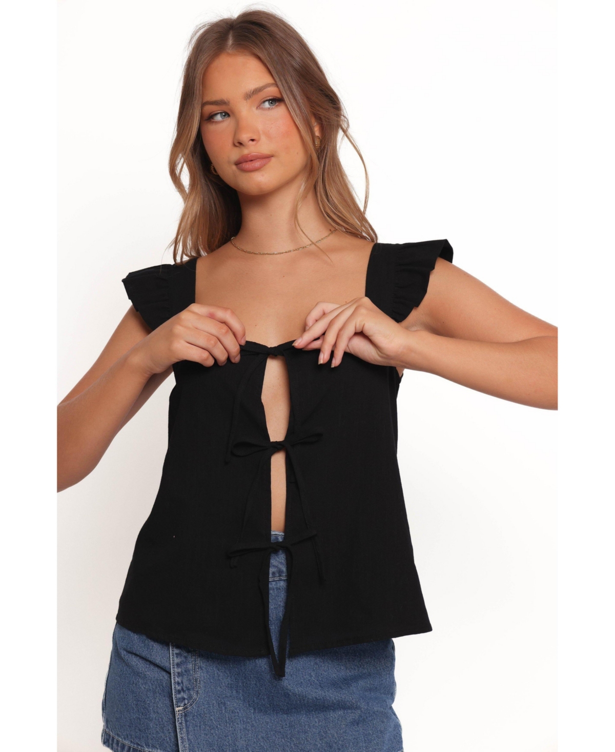 Click here for Petal and Pup Womens Elsie Top - Black prices