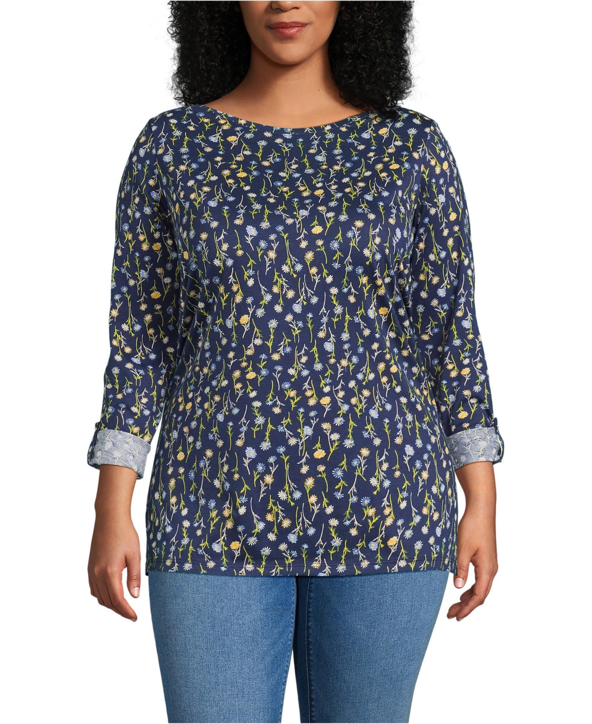 Click here for Lands End Womens Plus Size Supima Cotton Adjustabl... prices