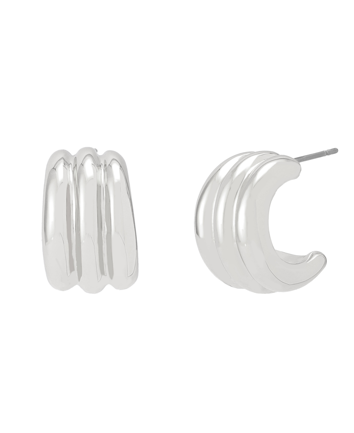 Click here for Robert Lee Morris Soho Ribbed Tube Huggie Earrings... prices