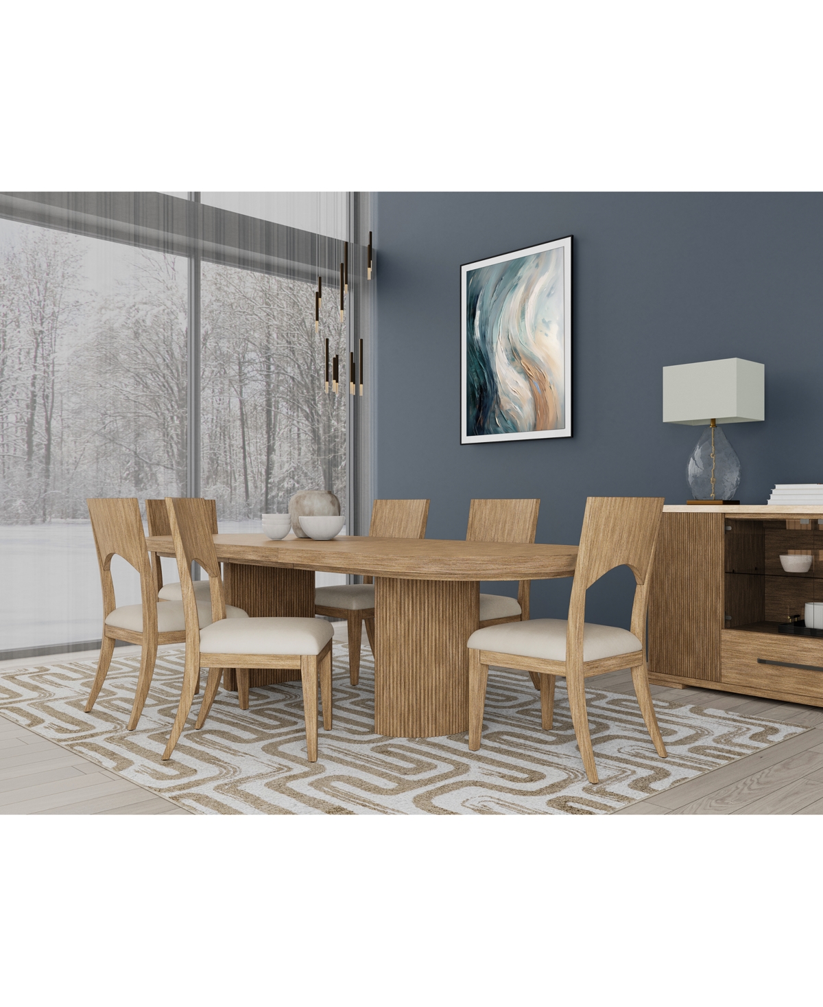 Click here for Frandlyn 7pc Dining Set (Table + 6 Side Chairs) -... prices