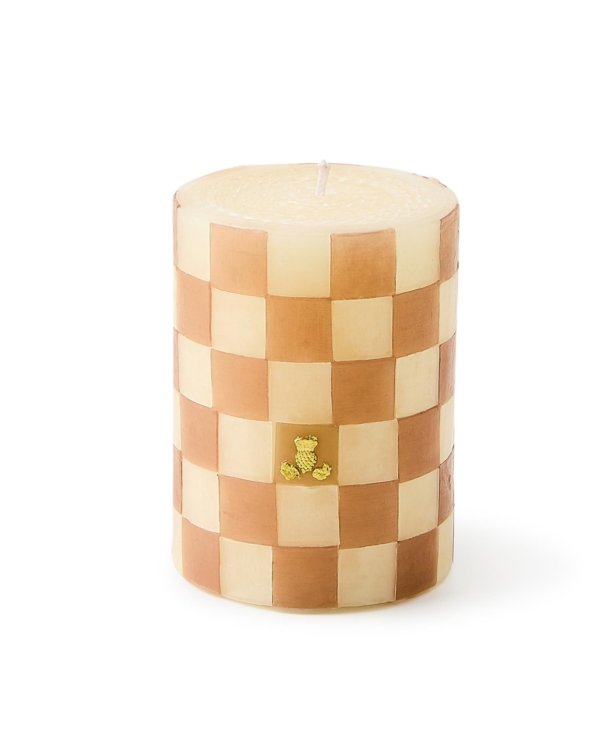 Click here for Mackenzie-Childs Mocha Check 4 Pillar Candle - Mul... prices
