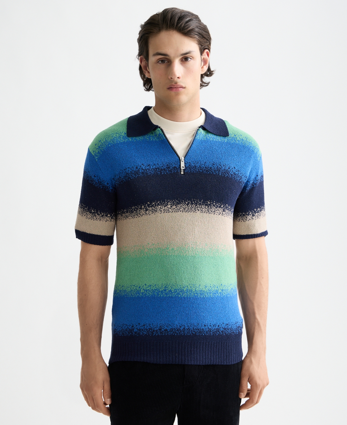 Click here for Scotch & Soda Mens Relaxed Fit Short Sleeve Stripe... prices