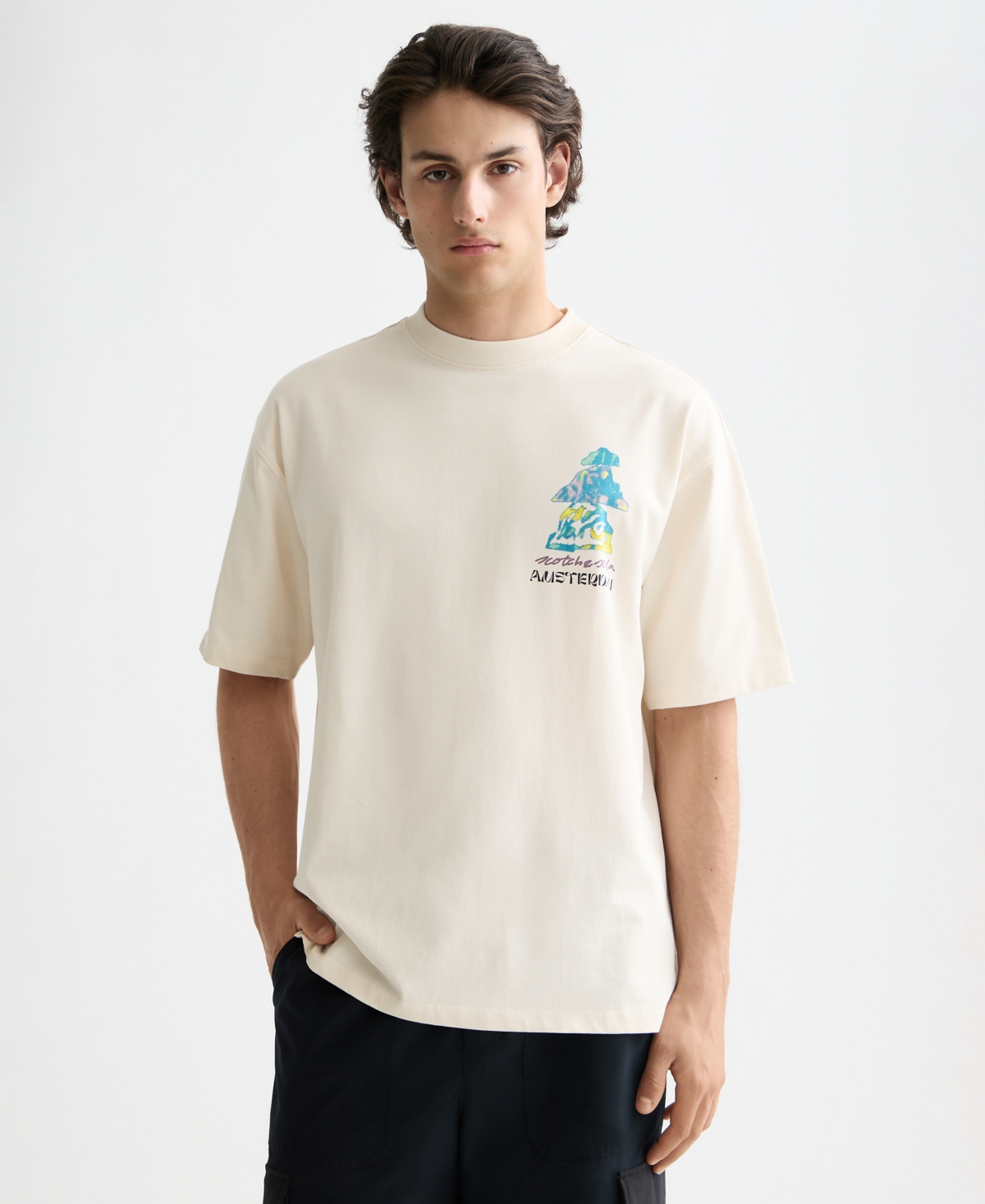 Click here for Scotch & Soda Mens Relaxed Fit Short Sleeve Graphi... prices