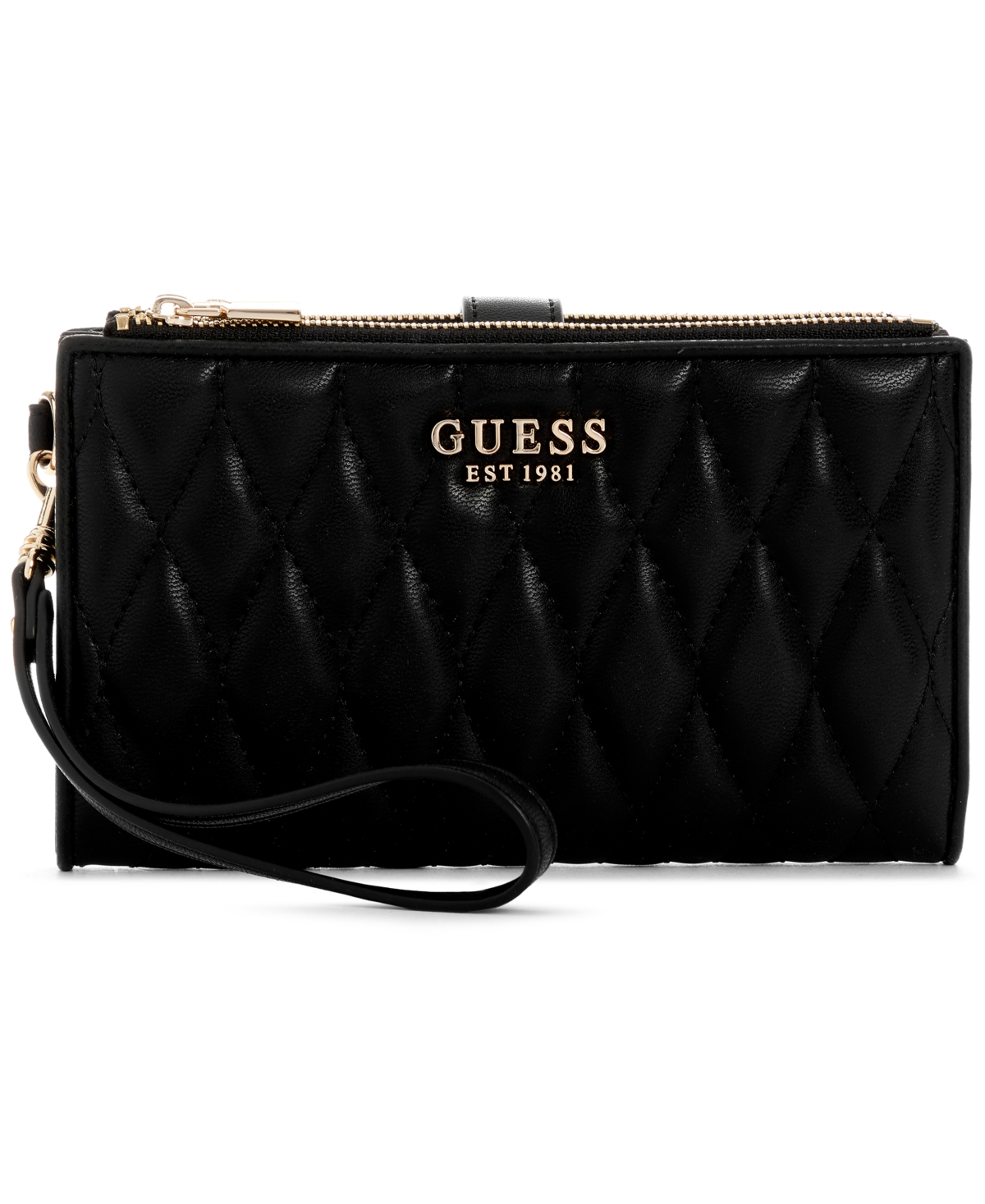 Click here for Guess Womens Valla Double Zip Organizer Wallet - B... prices