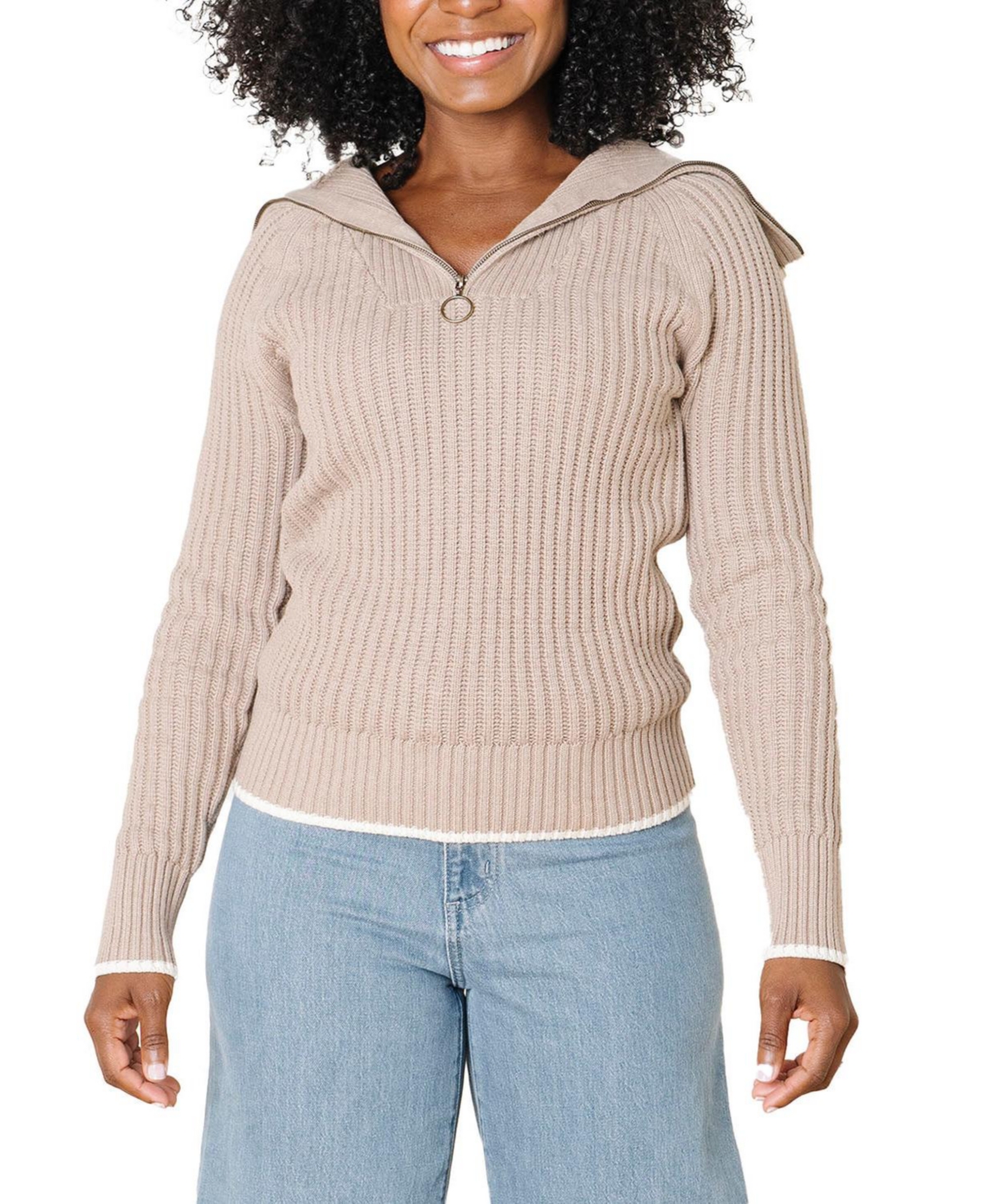 Click here for Hope & Henry Womens Organic Raglan Half Zip Sweate... prices
