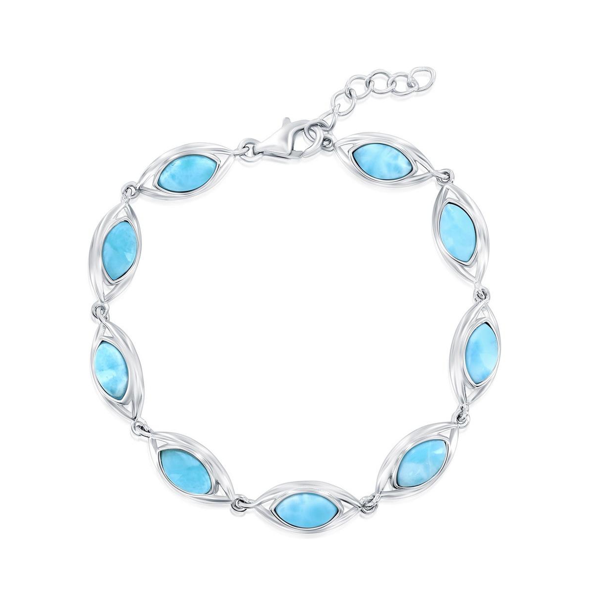 Click here for Caribbean Treasures Sterling Silver  Larimar Marqu... prices