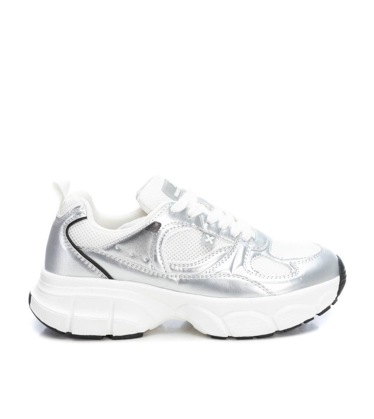 Click here for Womens Lace-Up Sneakers By Xti - Silver prices