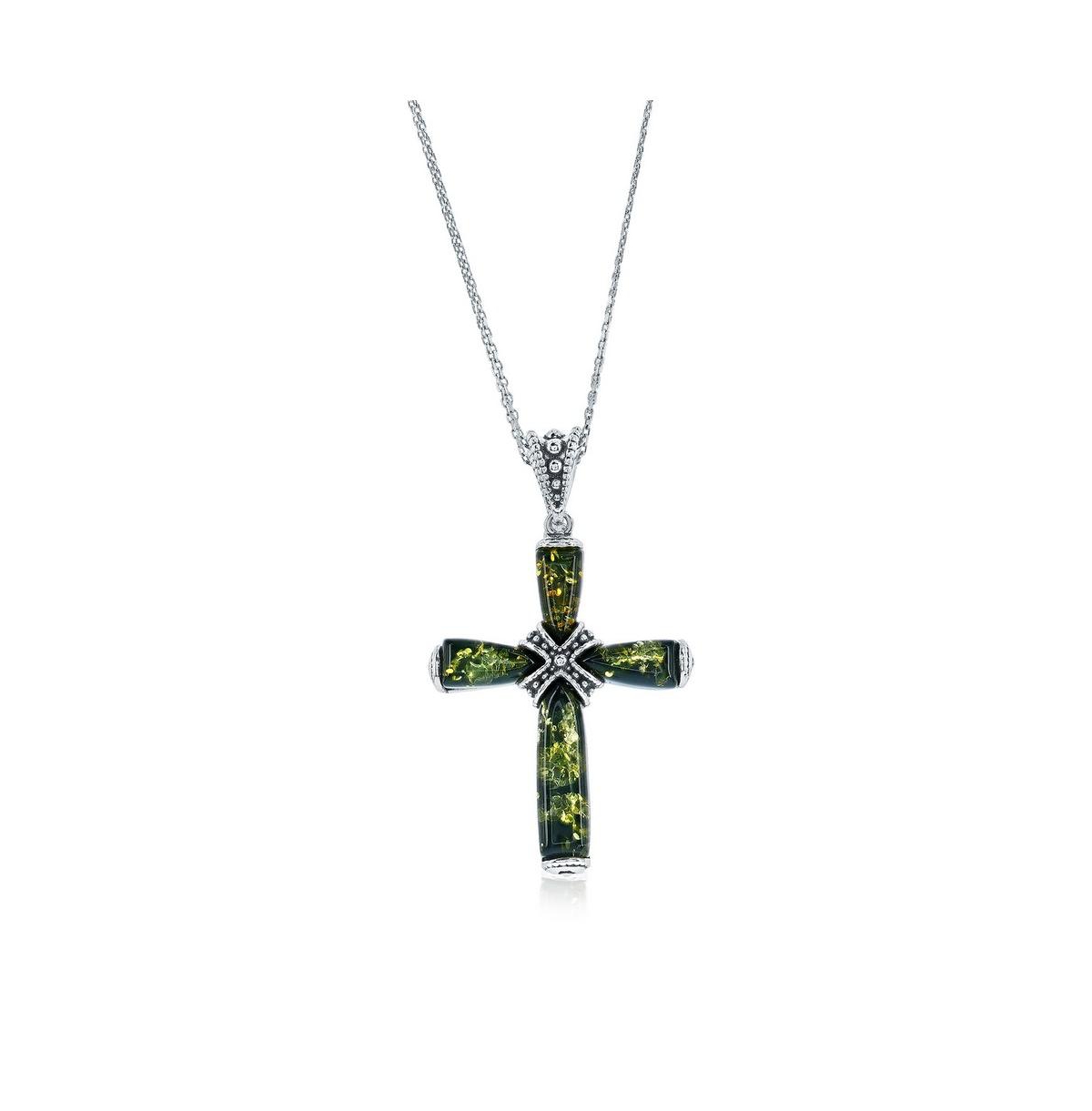 Click here for Caribbean Treasures Sterling Silver  Green Amber C... prices