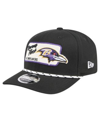 New Era Men's Black Baltimore Ravens Chant 9SEVENTY Stretch snap Hat ...