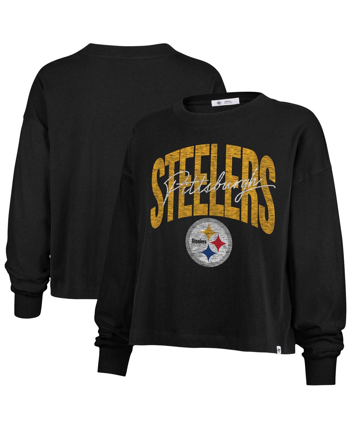 Click here for 47 Brand Womens Black Pittsburgh Steelers Plus Siz... prices