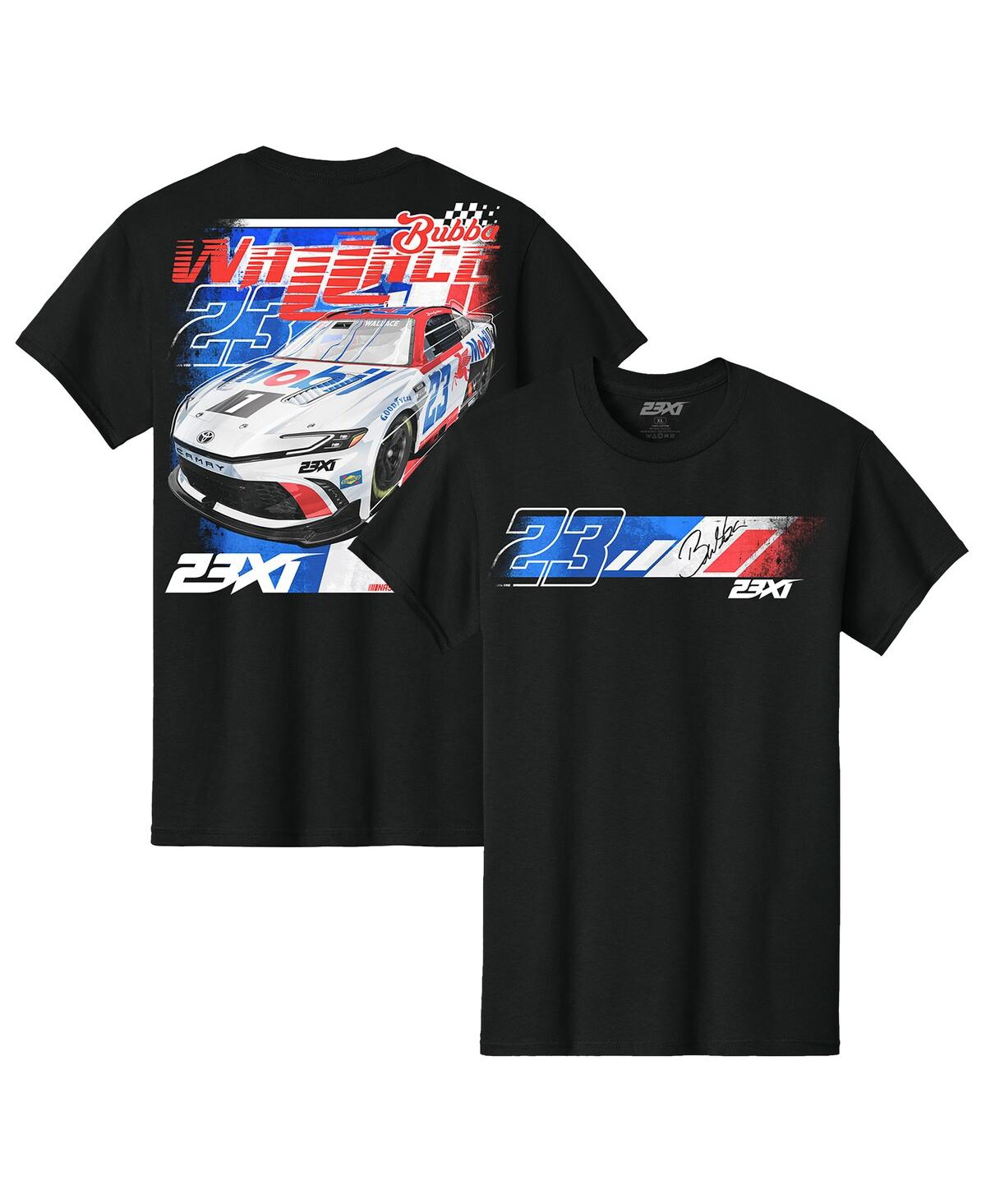 Click here for 23xi Racing Mens Black Bubba Wallace Mobil 1 Car T... prices