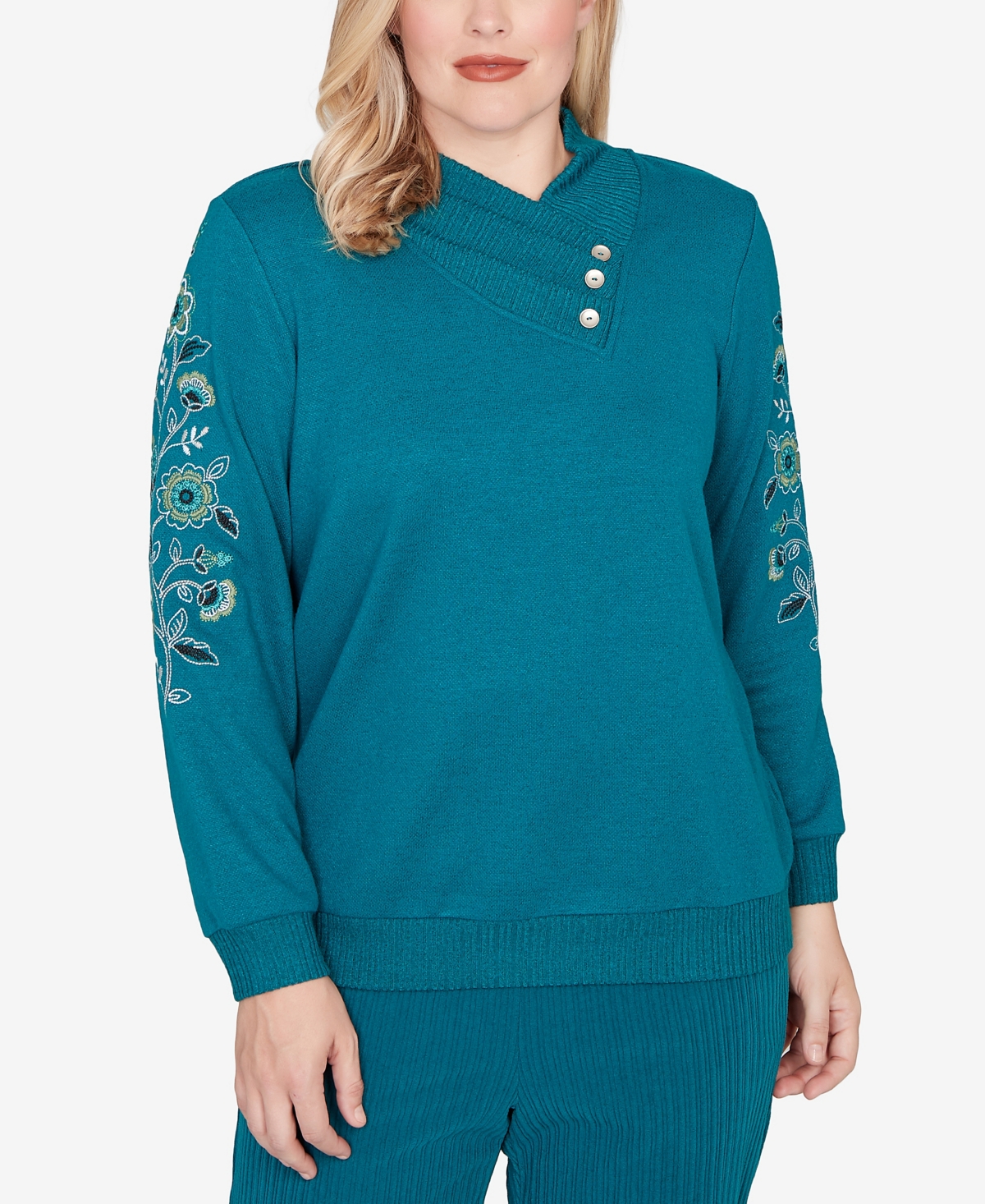 Click here for Alfred Dunner Petite Lake Champlain Embroidered Sl... prices