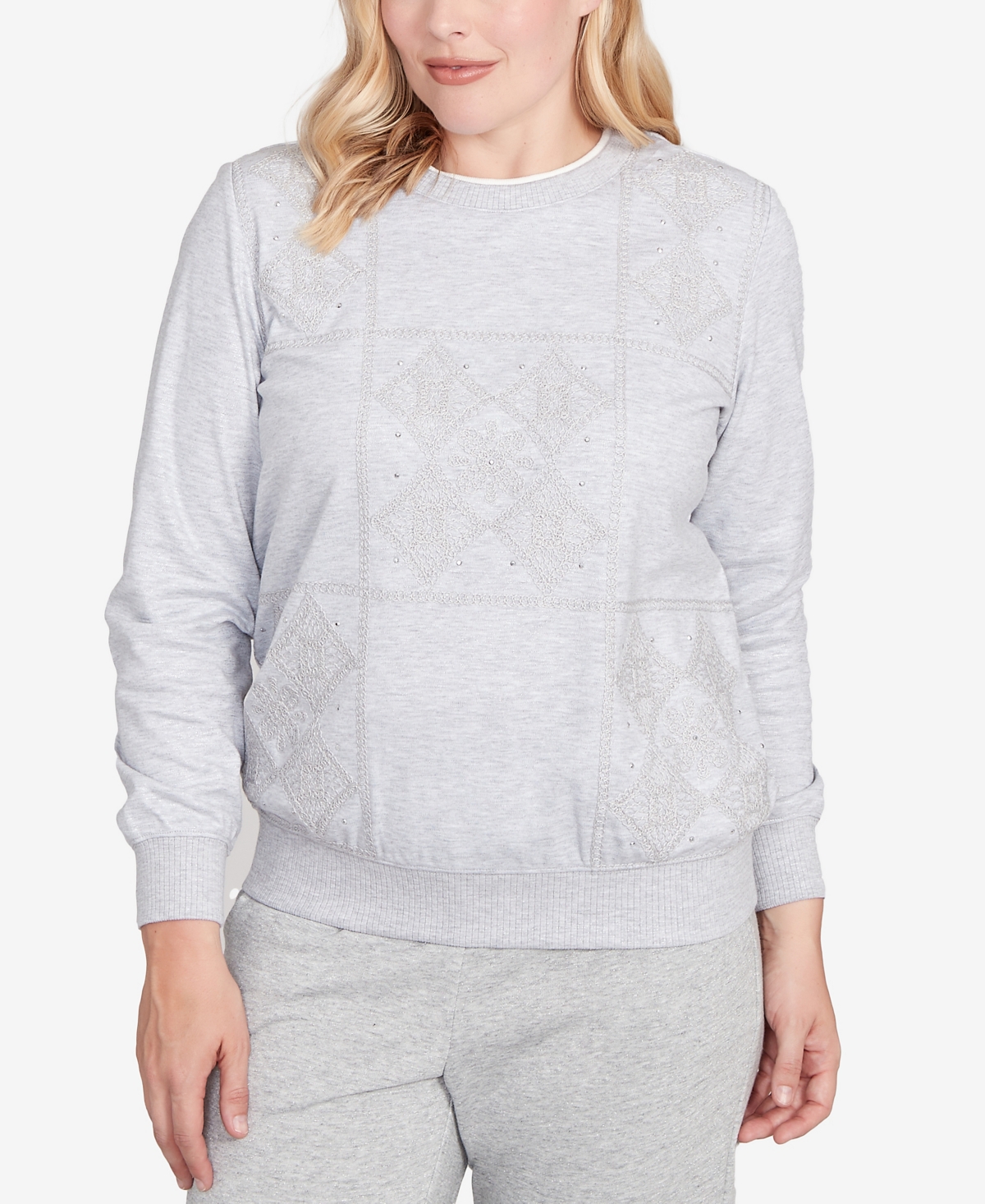 Click here for Alfred Dunner Petite Casual Vibe Embroidered Patch... prices