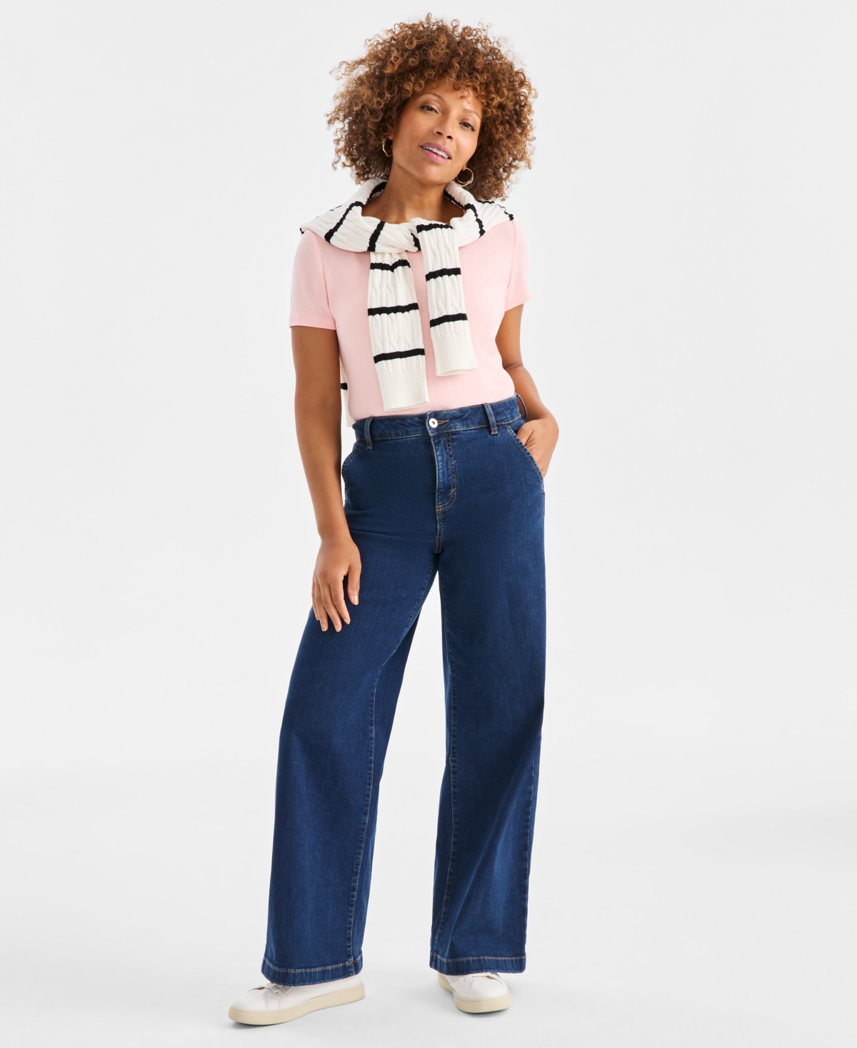 Click here for Style & Co Womens High-Rise Wide-Leg Jeans  Macys... prices