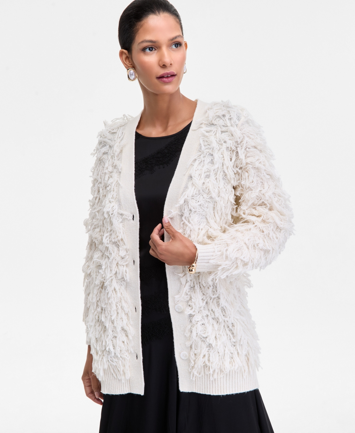 Click here for I.n.c. International Concepts Womens Fuzzy Oversiz... prices