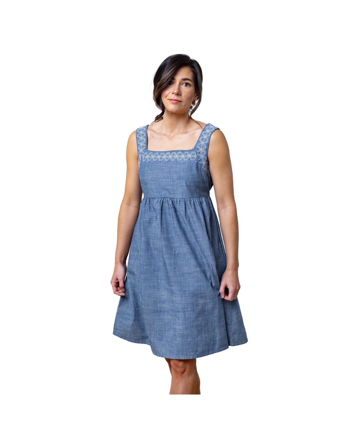 Click here for Hope & Henry Womens Organic Sleeveless Chambray Dr... prices