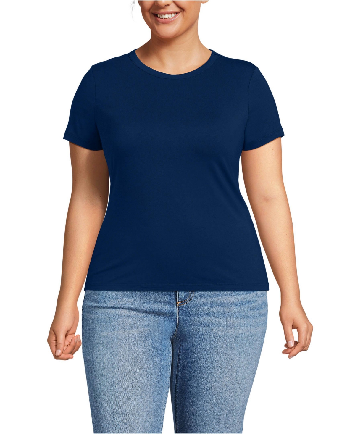 Click here for Lands End Plus Size Short Sleeve Cooling Crew Neck... prices