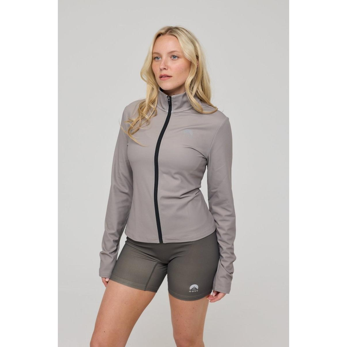 Click here for Oosc Infinite Cropped Zipped Jacket - Khaki - Khak... prices