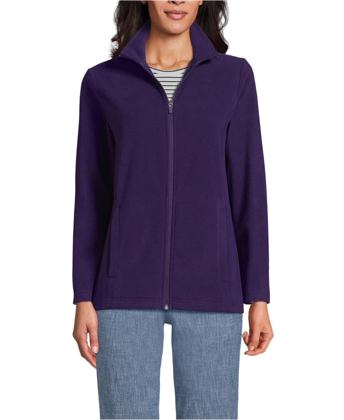 Click here for Lands End Womens Thermacheck 100 Fleece Jacket - B... prices