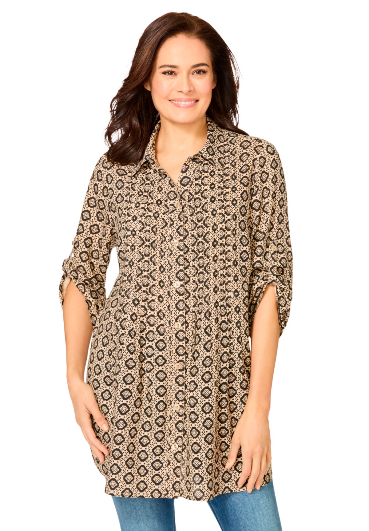 Click here for Woman Within Plus Size Within Rayon 7-Day Pintucke... prices