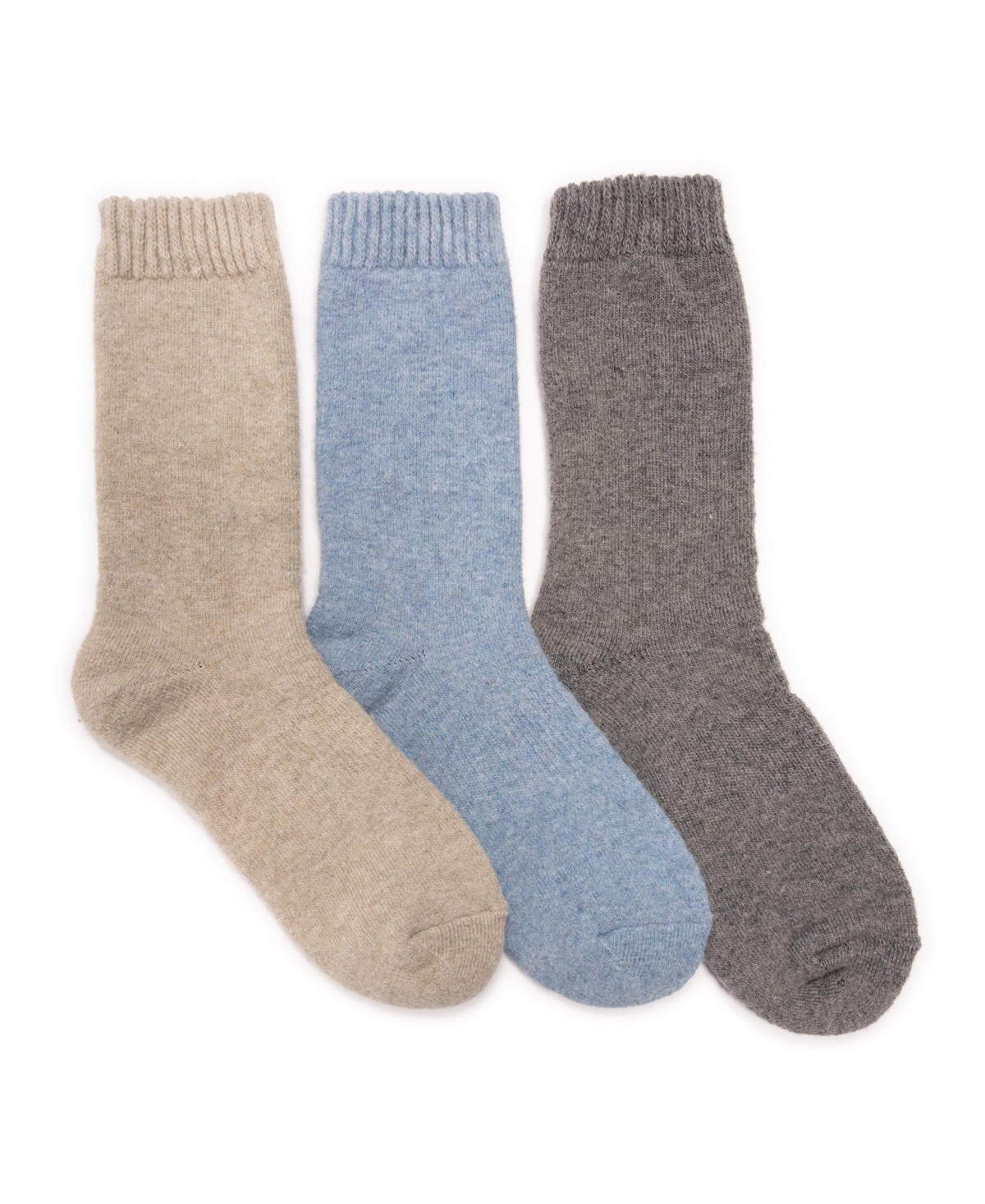 Click here for Muk Luks Womens Wool Boot Sock 3 Pair Pack - Blue/... prices