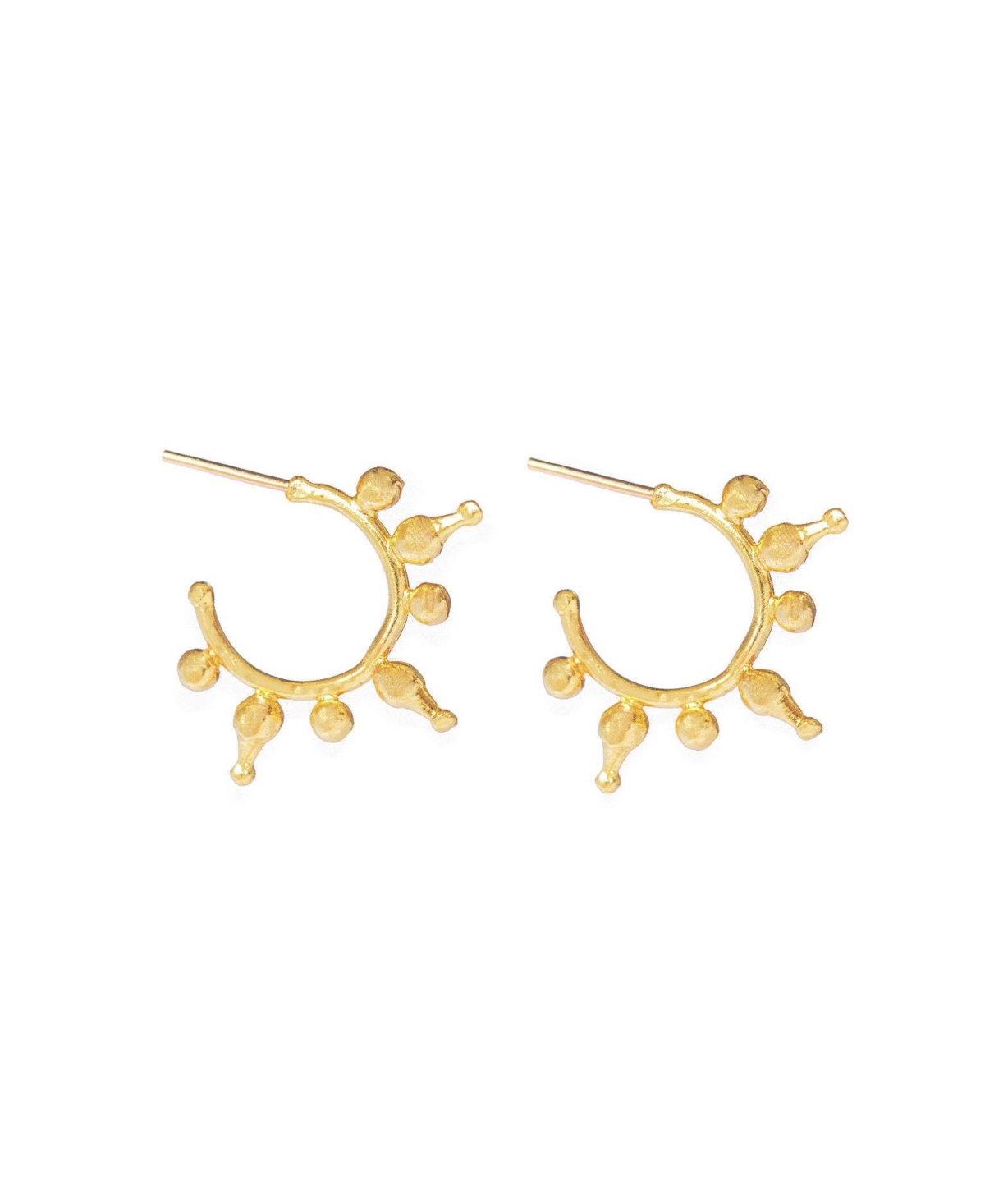 Ottoman Hands Jale Hoop Earrings - Gold
