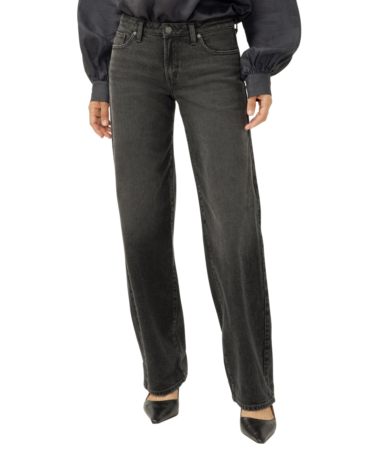 Click here for Silver Jeans Co. Womens Loose & Low Rise Straight... prices