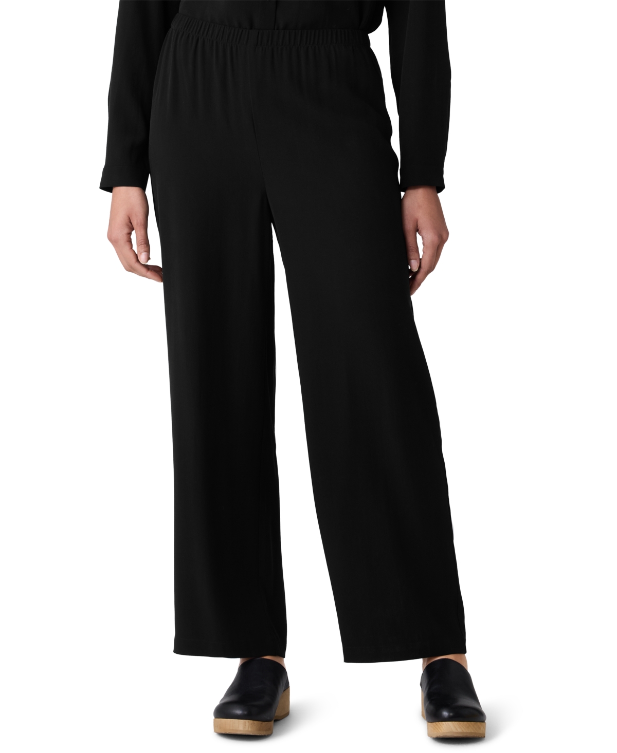 Click here for Eileen Fisher Womens Straight Ankle Pants - Black prices