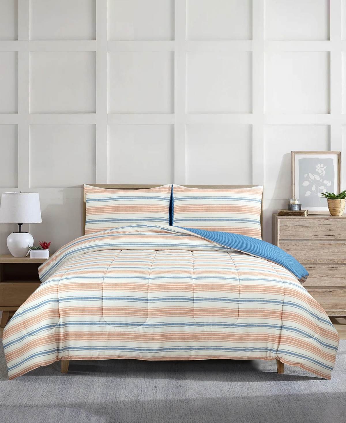 Click here for Liberty Mills Cloud Stripe 3-Pc. Comforter Sets -... prices