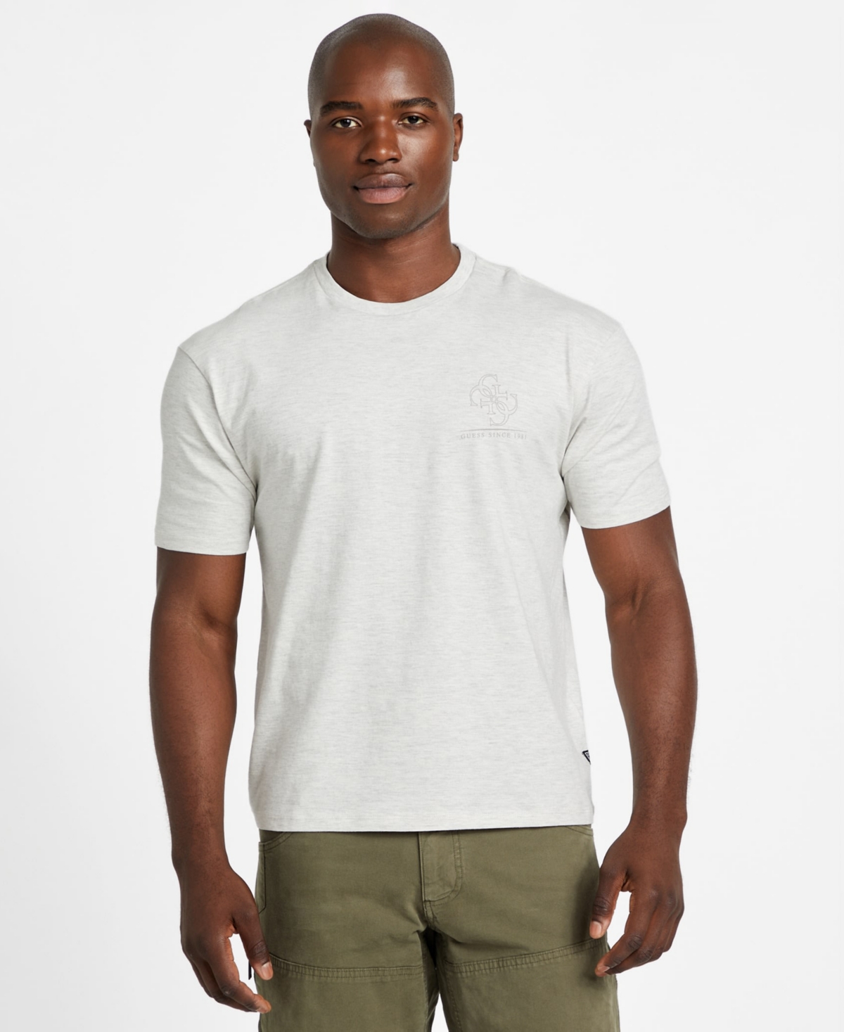 Click here for Guess Mens Distressed Quattro G Relaxed-Fit Graphi... prices