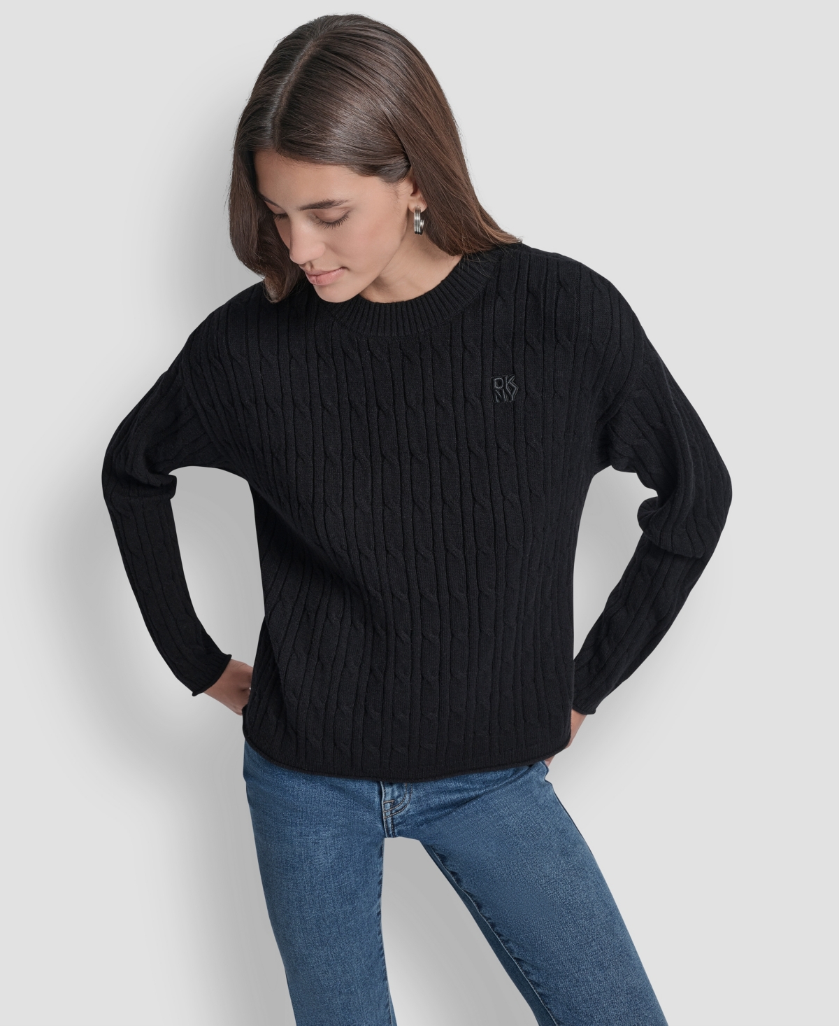Click here for Dkny Jeans Womens Crewneck Sweater - Black prices
