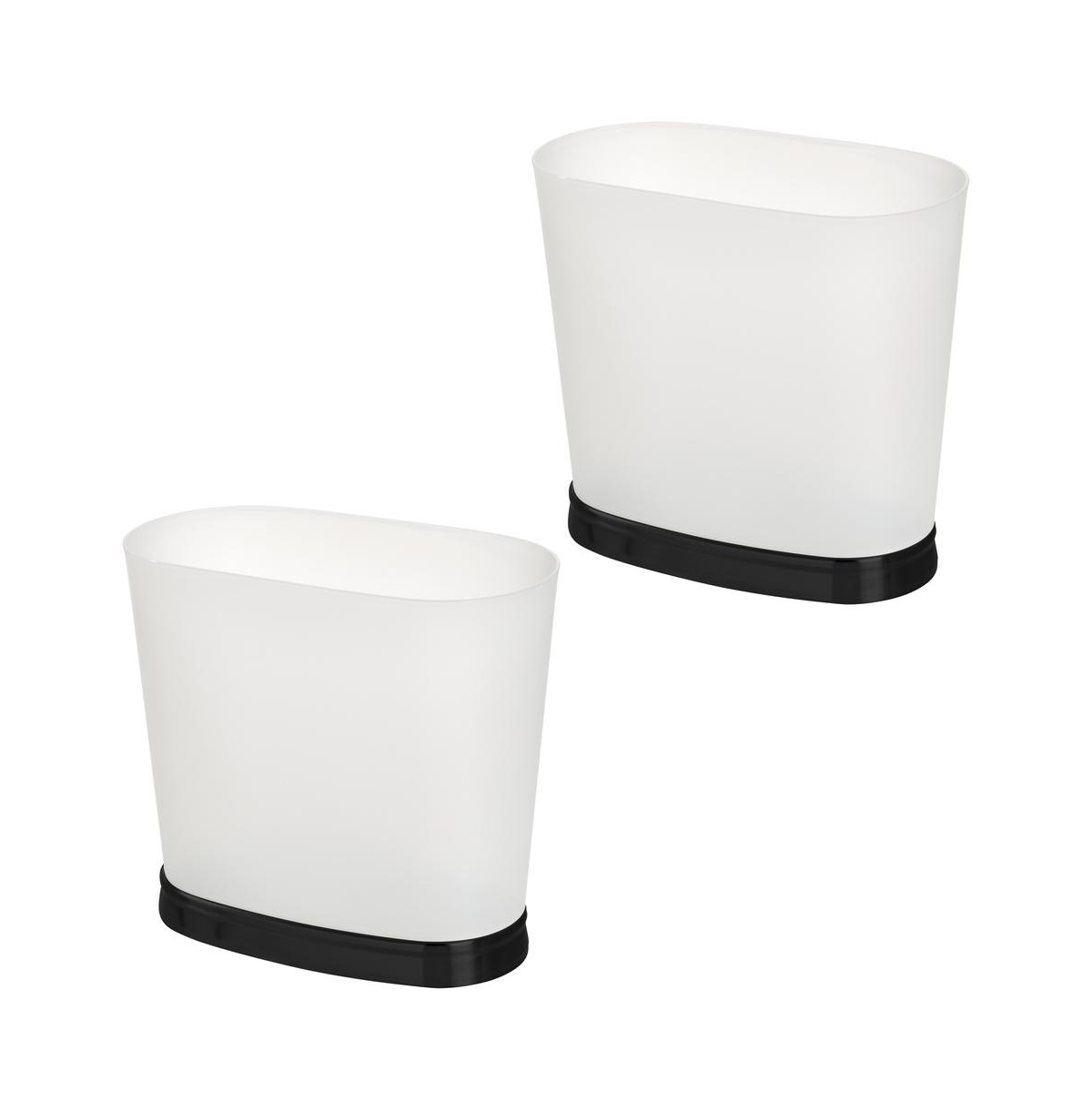Click here for iDesign Small Oval Bathroom Trash Can  Set of 2  F... prices