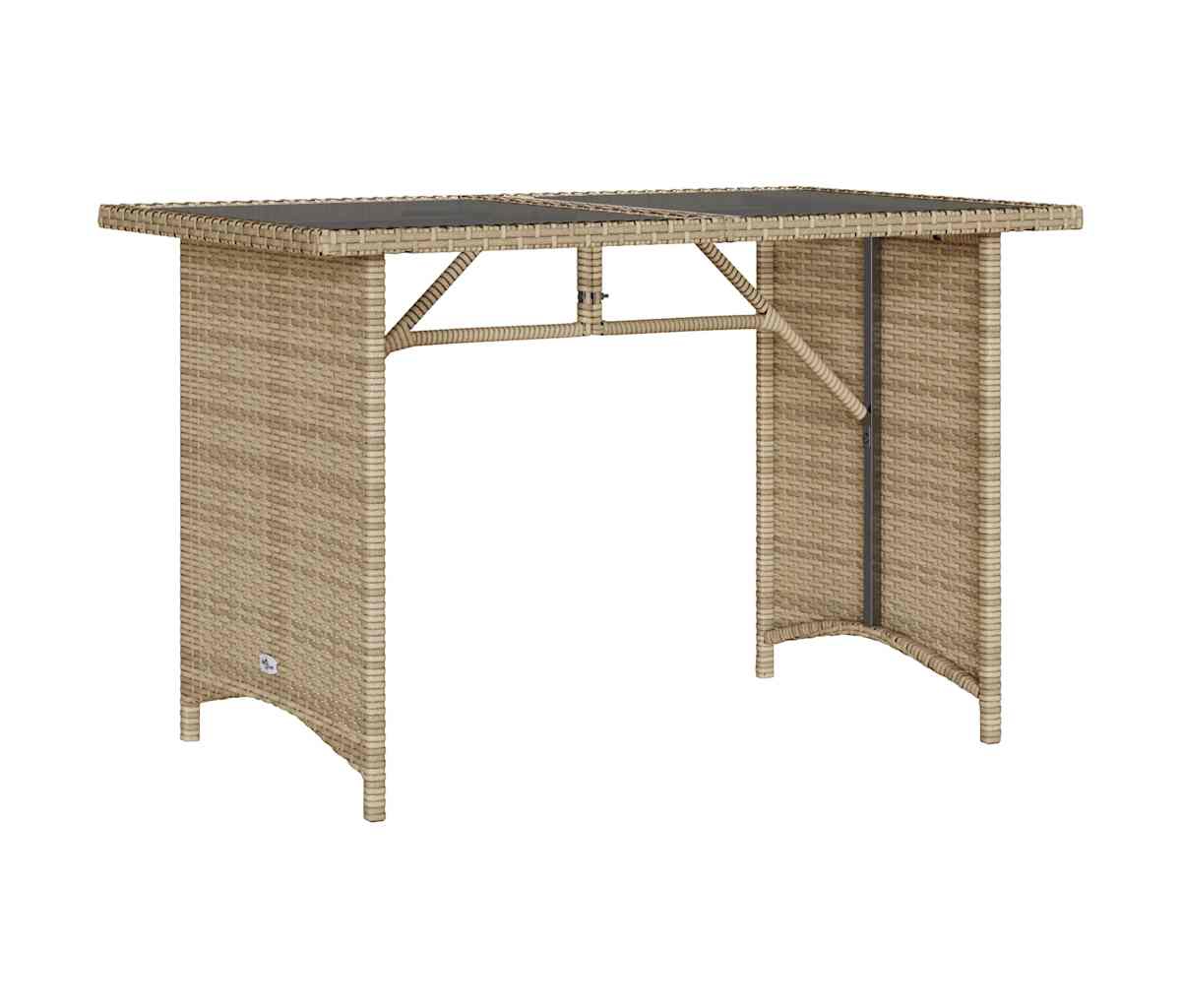 Click here for Garden Table Beige Pe rattan  powder-coated steel... prices