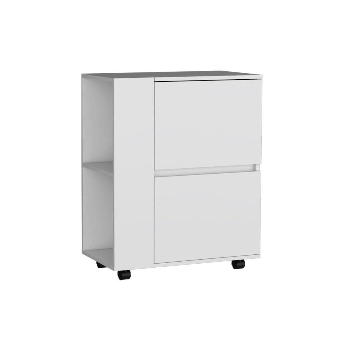 Click here for Tuhome Arlet Kitchen Island White/Macadamia Mdf -... prices